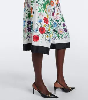 Gucci Flora Silk Twill Culottes