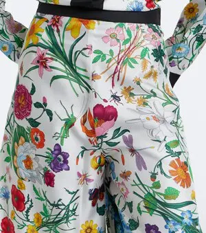 Gucci Flora Silk Twill Culottes