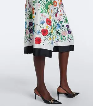 Gucci Flora Silk Twill Culottes