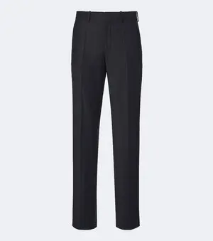 Agnona Wool Straight Pants - Blue
