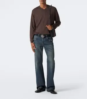 Gucci Double G Silk And Cotton Sweater