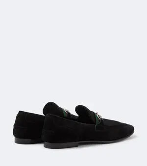 Gucci Como Horsebit Suede Loafers