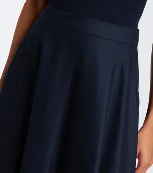 Max Mara Wool Midi Skirt - Blue