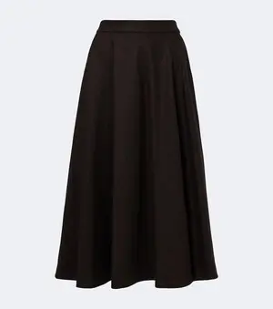 Max Mara Wool Midi Skirt - Brown