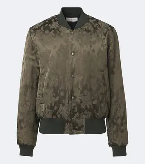 Dries Van Noten Jacquard Bomber Jacket - Green