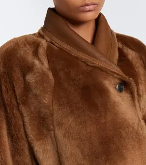 YVES SALOMON Reversible Shearling And Leather Wrap Coat