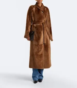 YVES SALOMON Reversible Shearling And Leather Wrap Coat