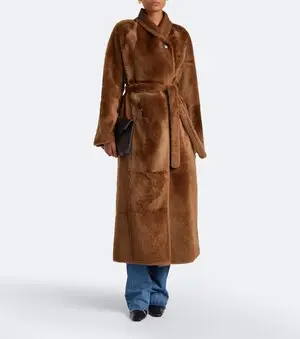 YVES SALOMON Reversible Shearling And Leather Wrap Coat