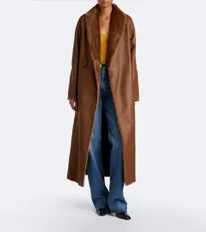 YVES SALOMON Reversible Shearling Wrap Coat