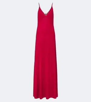 Fendi Silk Maxi Dress - Red