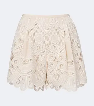 Elie Saab Macramé Shorts - Beige