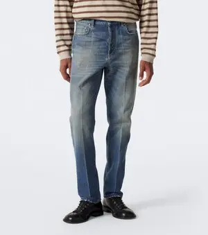 Versace Distressed Straight Jeans