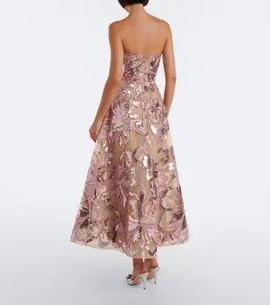 Elie Saab Embellished Tulle Bustier Dress