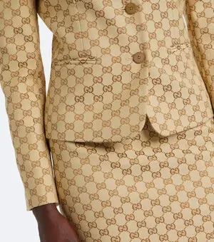 Gucci Gg Canvas Cotton-blend Blazer