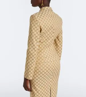 Gucci Gg Canvas Cotton-blend Blazer