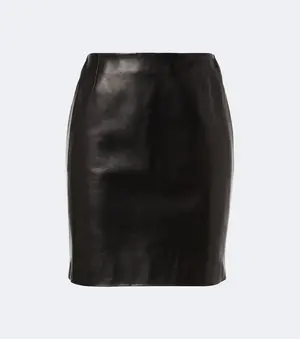 Gucci Leather Miniskirt - Black