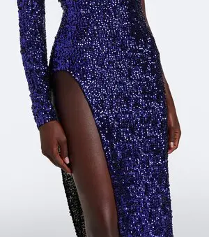Gucci Sequined One-shoulder Silk Gown