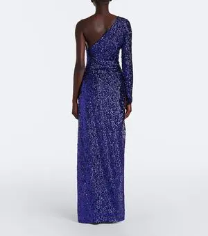 Gucci Sequined One-shoulder Silk Gown