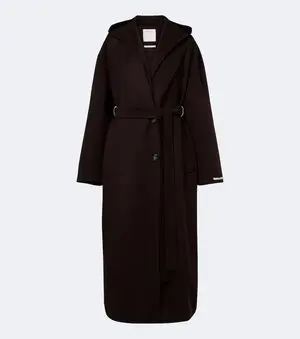 Sportmax Belted Virgin Wool Coat - Brown