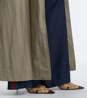 Gucci Donna Gg Canvas Slingback Pumps