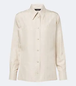 Gucci Silk Jacquard Shirt - White