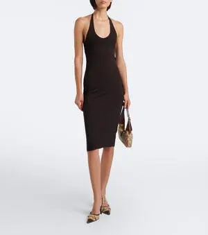 Gucci Horsebit Crêpe Jersey Midi Dress
