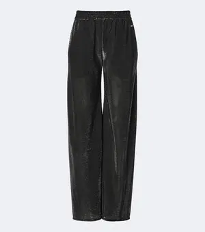 Gucci Embellished Wide-leg Pants - Black