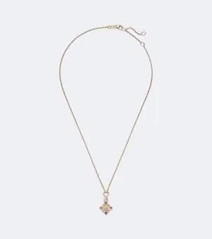 FOUNDRAE Resilience Blossom Necklace In 18kt Yellow With Diamonds And Amethysts - Gold