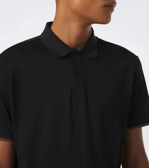 Gucci Web Stripe Silk Jersey Polo Shirt - Black