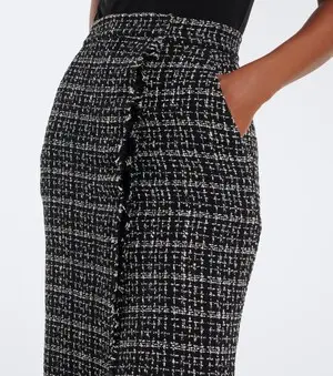 Erdem Checked Cotton-blend Tweed Maxi Skirt