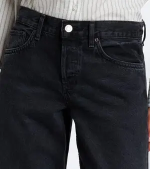 AGOLDE Low Rise Loose Wide-leg Jeans - Black