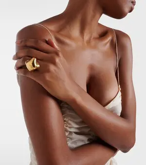 Khaite Lotus Ring In -plated Brass