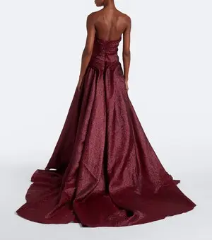 MARMAR HALIM Draped Strapless Gown