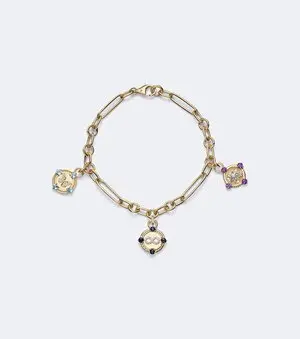 FOUNDRAE 18kt Yellow Gemstone Charm Bracelet - Gold