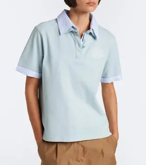 Acne Studios Layered Cotton-blend Piqué Polo Shirt