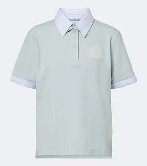 Acne Studios Layered Cotton-blend Piqué Polo Shirt - Green