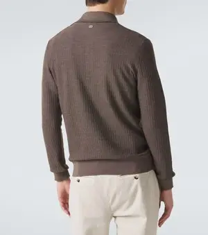 Agnona Wool And Silk Polo Sweater