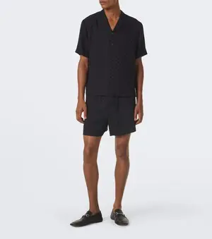 Gucci Gg Jacquard Silk Shorts