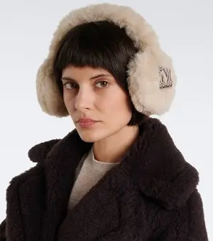 Max Mara Alpaca, Wool, And Silk Teddy Earmuffs