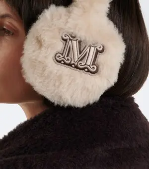 Max Mara Alpaca, Wool, And Silk Teddy Earmuffs