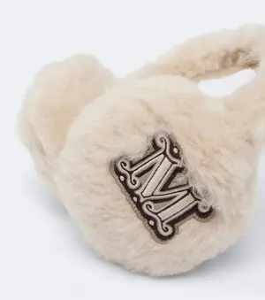 Max Mara Alpaca, Wool, And Silk Earmuffs - Beige