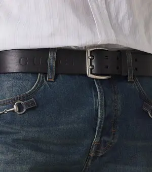 Gucci Logo Leather Belt