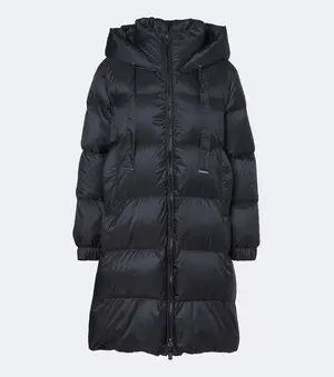 Max Mara The Cube Hooded Quilted Down Coat - Blue