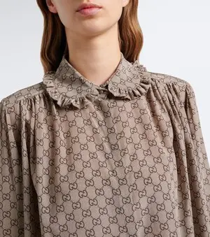 Gucci Gg Silk Crêpe De Chine Blouse