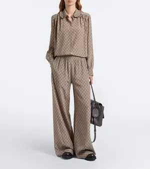 Gucci Gg Silk Crêpe De Chine Blouse