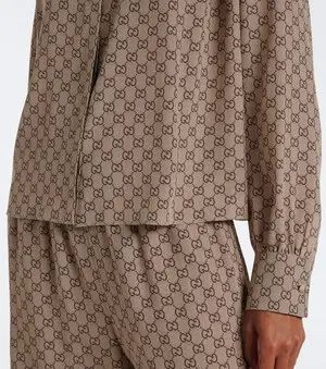 Gucci Gg Silk Crêpe De Chine Blouse