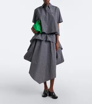 Loewe Asymmetric Cotton-blend Midi Skirt