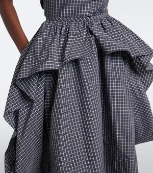 Loewe Asymmetric Cotton-blend Midi Skirt