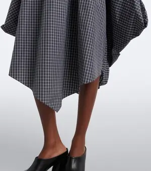 Loewe Asymmetric Cotton-blend Midi Skirt