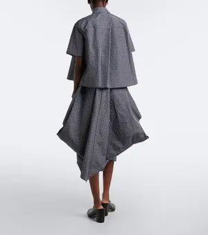 Loewe Asymmetric Cotton-blend Midi Skirt